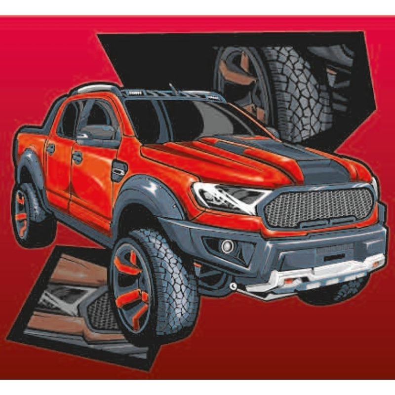 Vector Image Ford Ranger XLT Raptor High Resolution Transparent ...