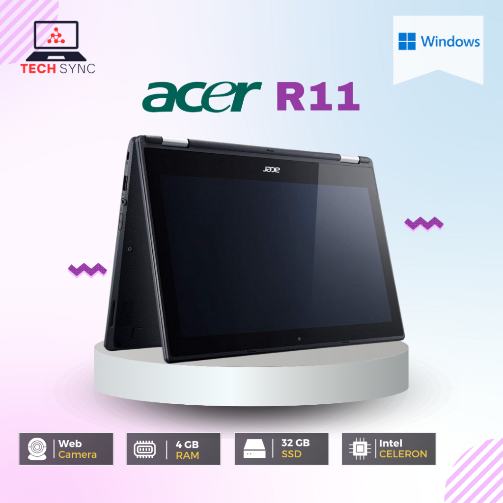 ACER R11 Laptop 4GB-RAM 32GB-SSD 16GB-SSD Windows Microsoft Office 2-in ...