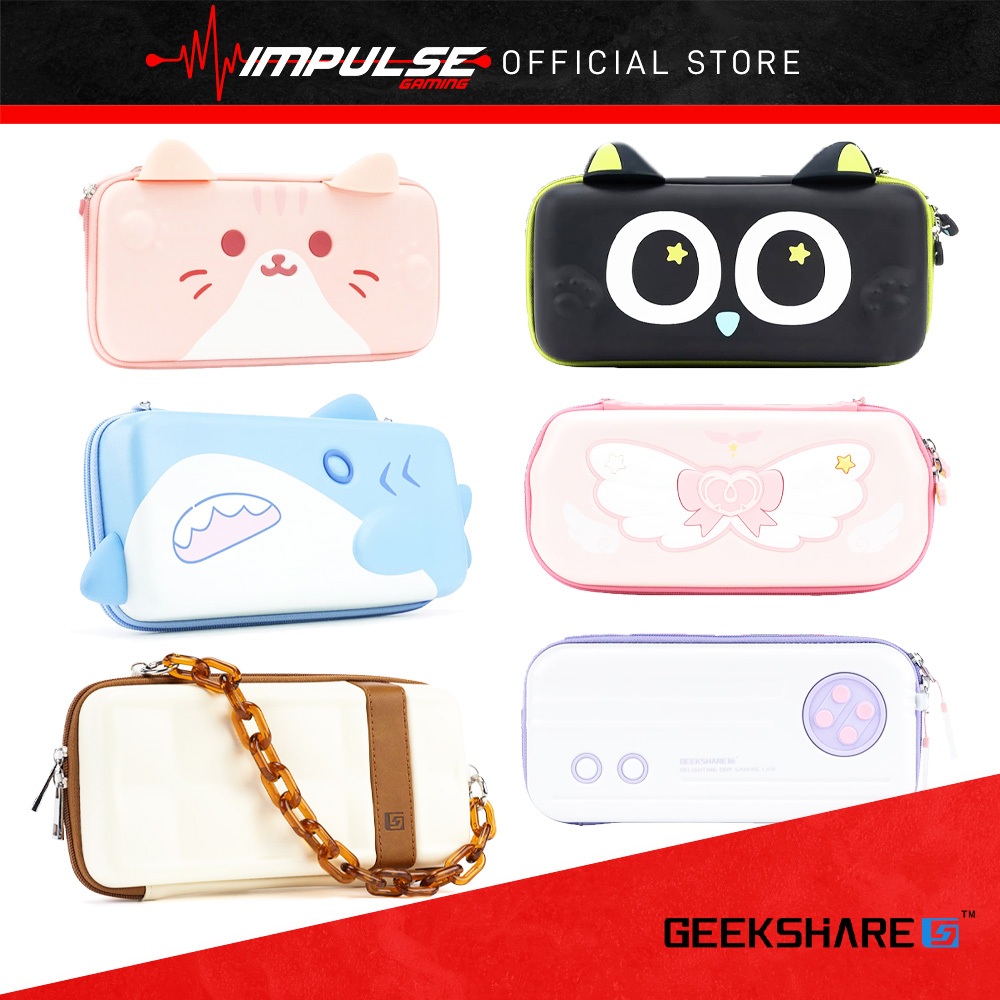 GeekShare Switch Deluxe Storage Bag Series - Cat Ear (Pink) / Chain ...