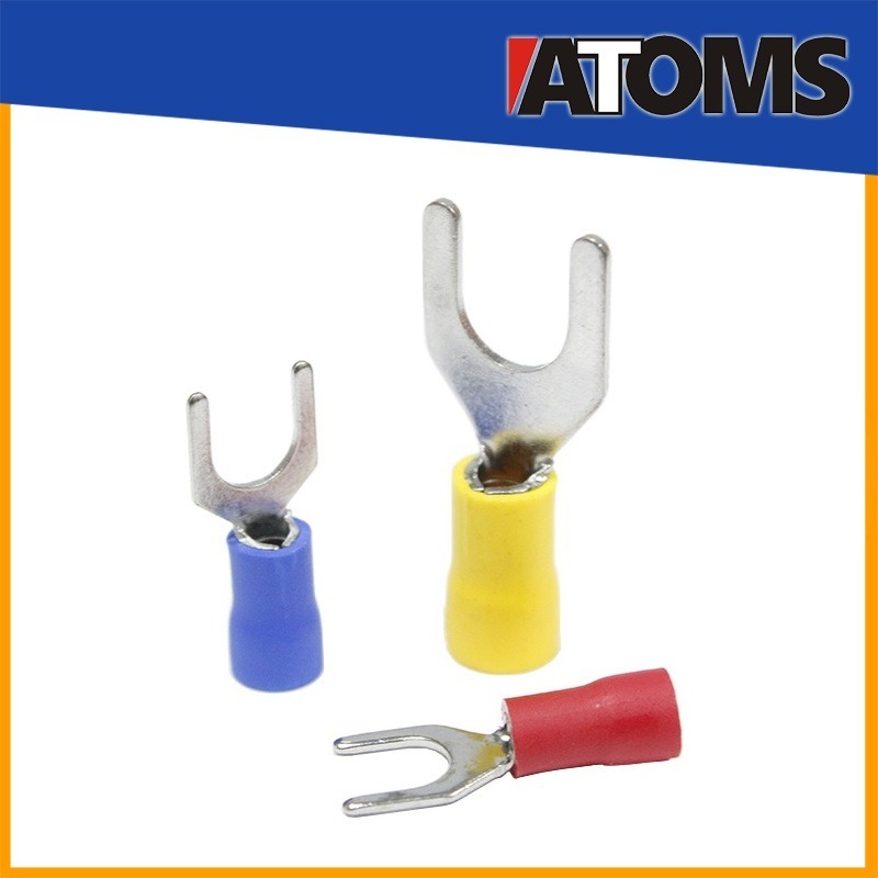 ATOMS Shining Type Cable Lug Insulated Spade Terminal Y Lug Copper Lug ...