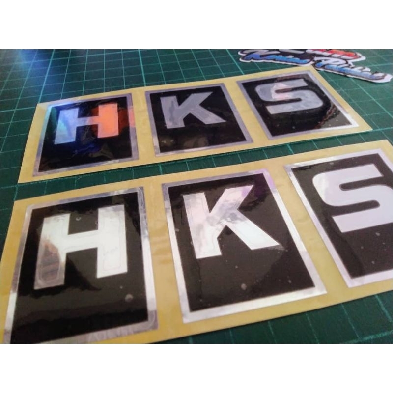 STICKERS HKS STICKER CUTTING CHROME STICKER KERETA RACING CAR JDM ...