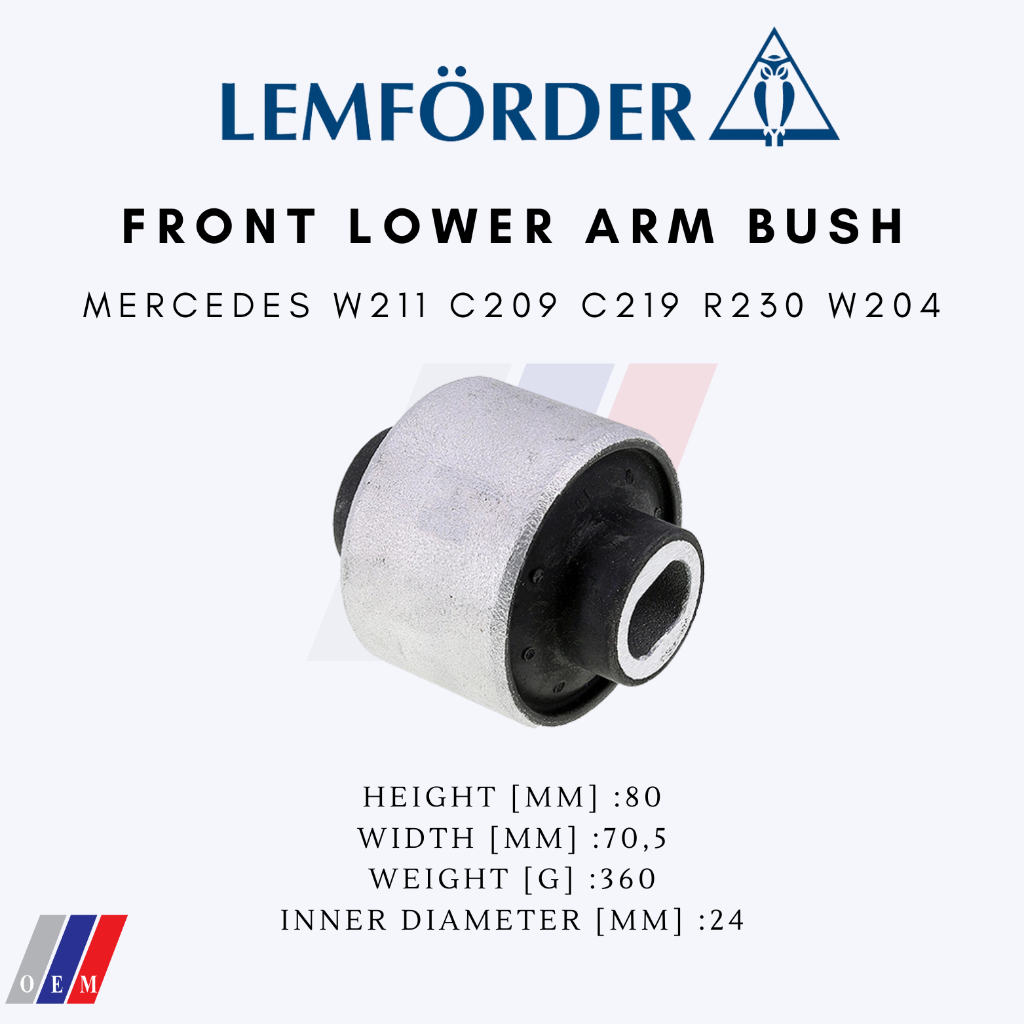 LOWER ARM BUSH MERCEDES W211 C209 C219 R230 W204 -FRONT 1 PC 2113331114 ...