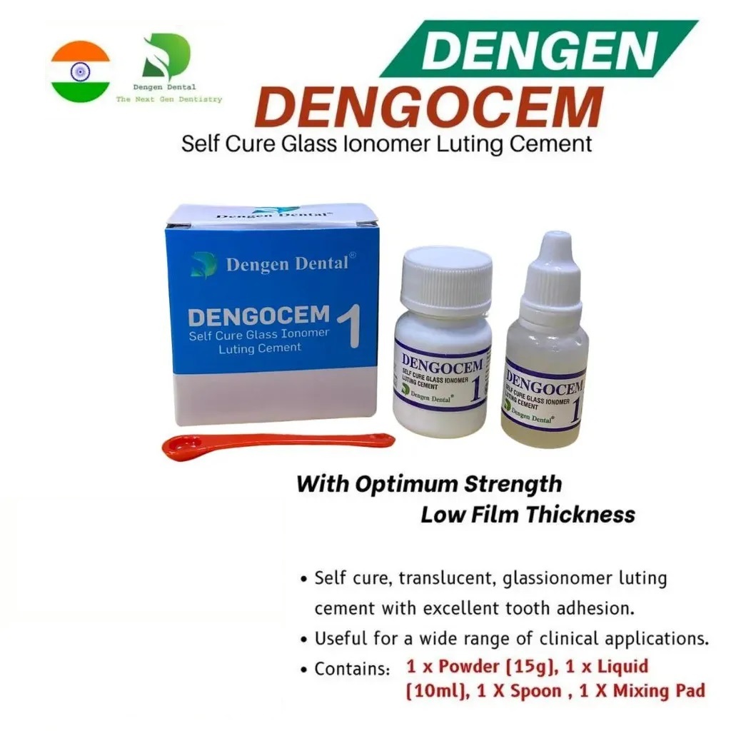 DENGEN - DENGOCEM-1 GIC (LUTING) SELF CURE GLASS IONOMER CEMENT ...