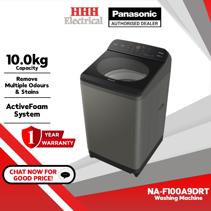 PANASONIC 10KG TOP LOAD WASHING MACHINE WITH ACTIVE WAVE PULSATOR NA ...