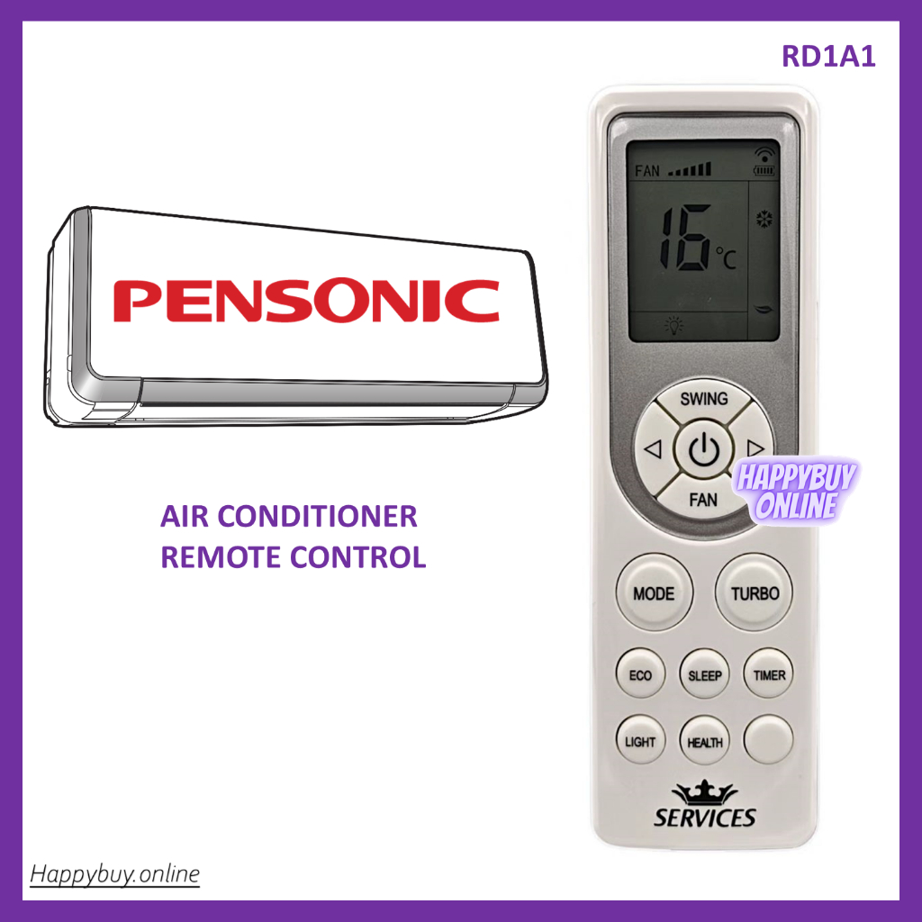 Pensonic Air Cond Remote Control RD1A1 Replacement Remote Aircond Air ...