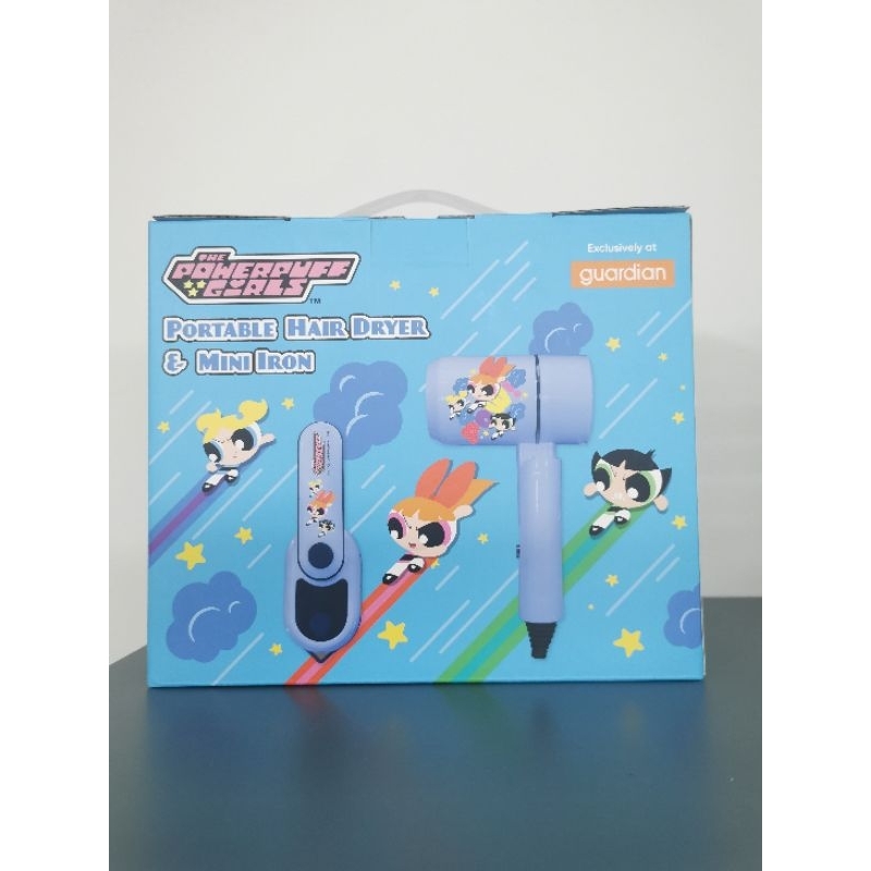 Guardian Powerpuff Girls Portable Hair Dryer + Mini Iron | Shopee Malaysia