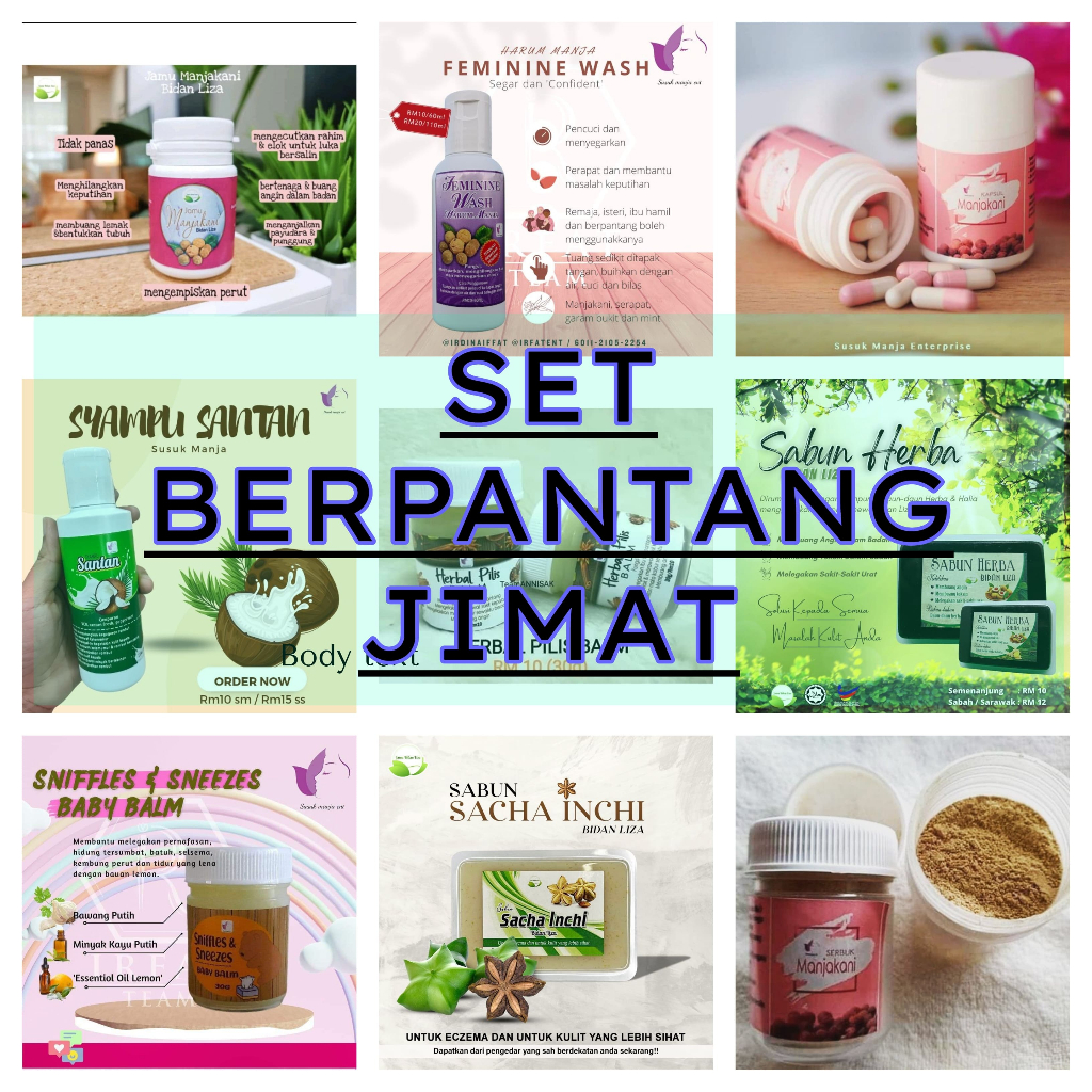 SET BERPANTANG JIMAT I SET BERSALIN JIMAT I SUSUK MANJA & BIDAN LIZA ...