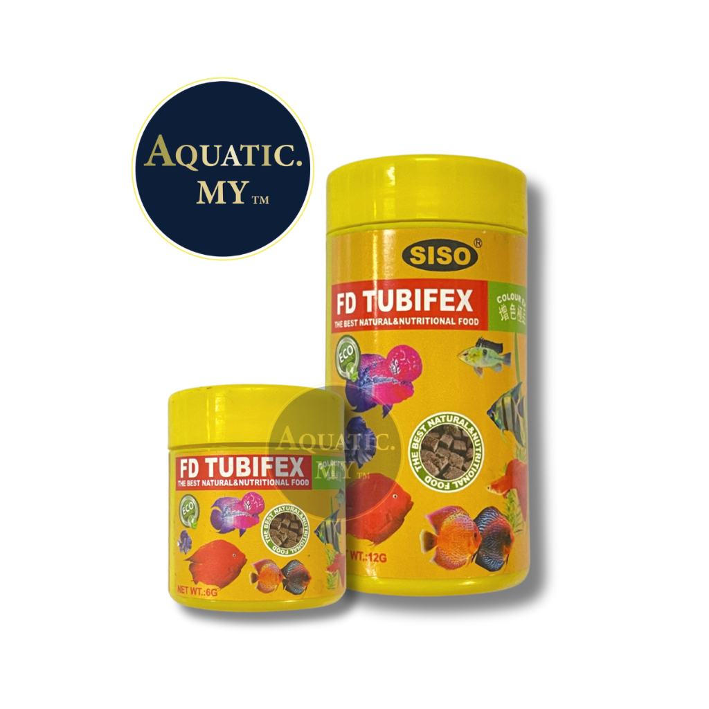 SISO FD Tubifex Worms (6m/12g) Aquarium Fish Food/ Cacing Ketul Makanan ...