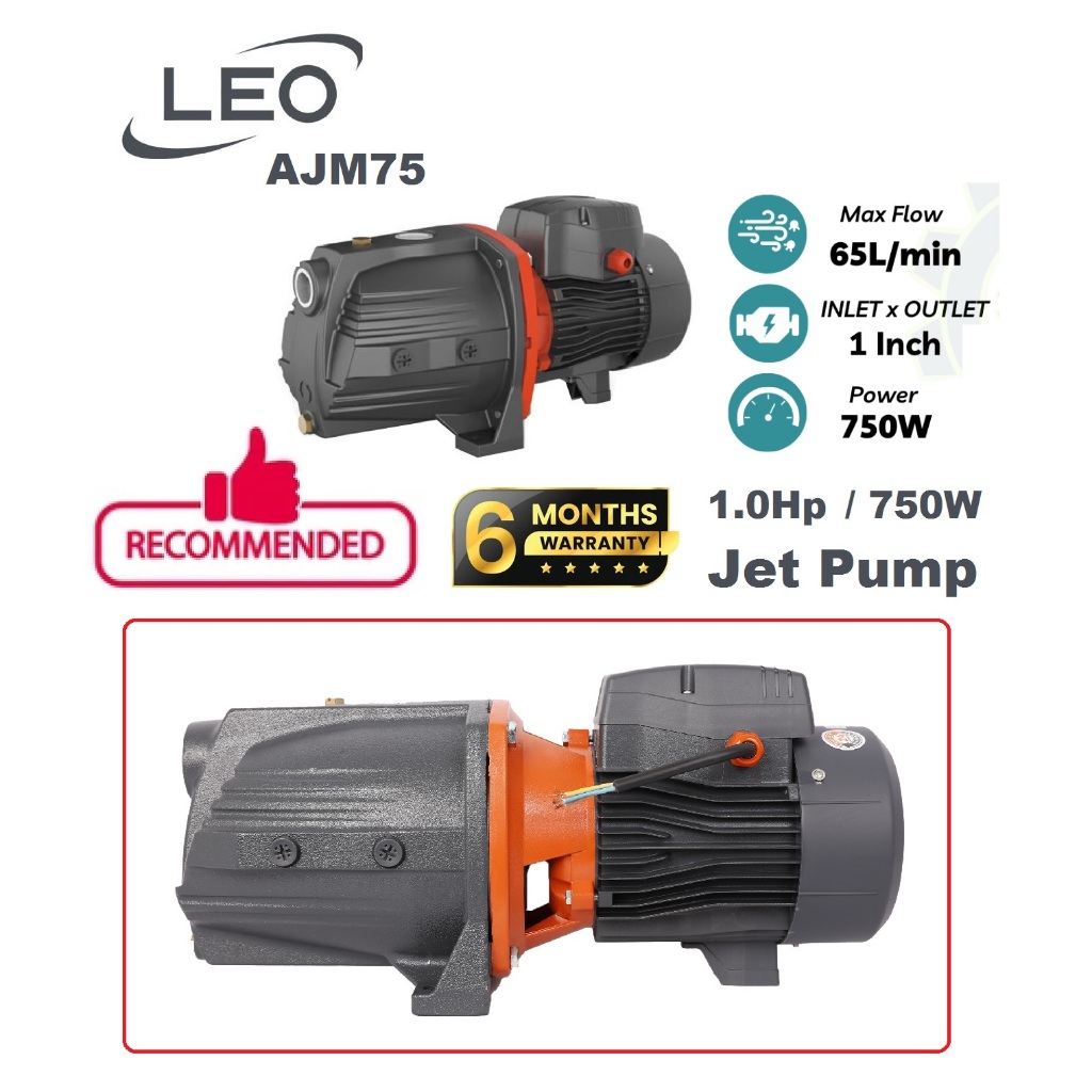 LEO AJM 750W / 1.0Hp Self-Priming Jet Water Pump | Shopee Malaysia