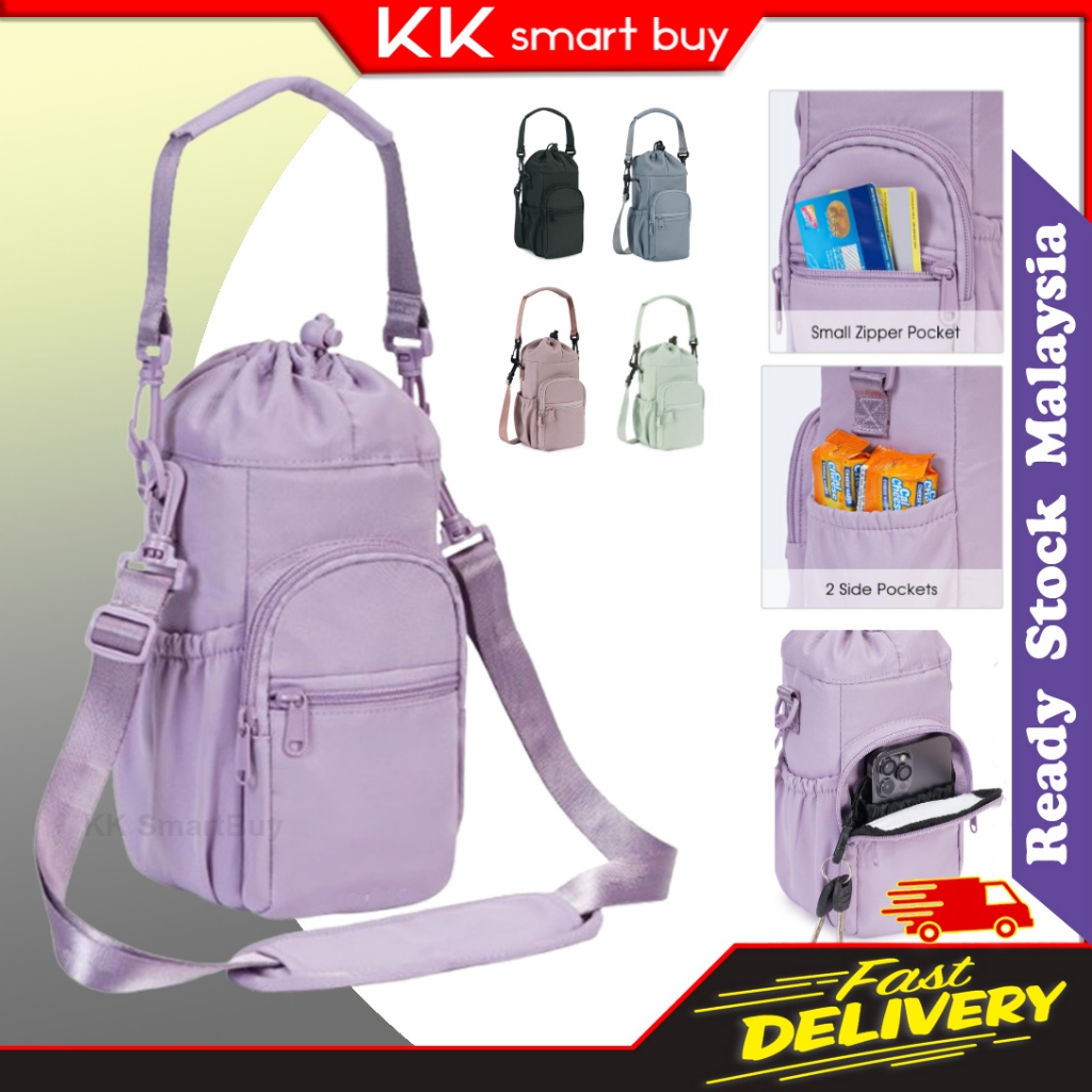 Large Capacity Multi Pockets Big Water Bottle Holder Drinking Bottles ...