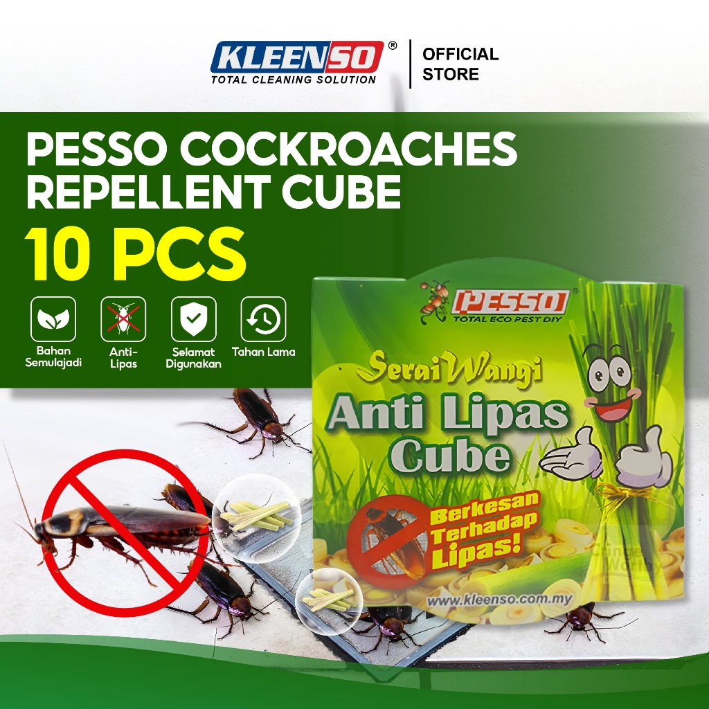 KLEENSO Pesso Anti Lipas Cockroaches Repellent Cube (10 pcs) Kiub ...