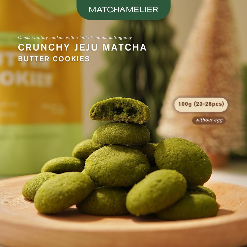 MATCHAMELIER Jeju Matcha Crunchy Butter Cookies | No Egg 100g | Shopee ...