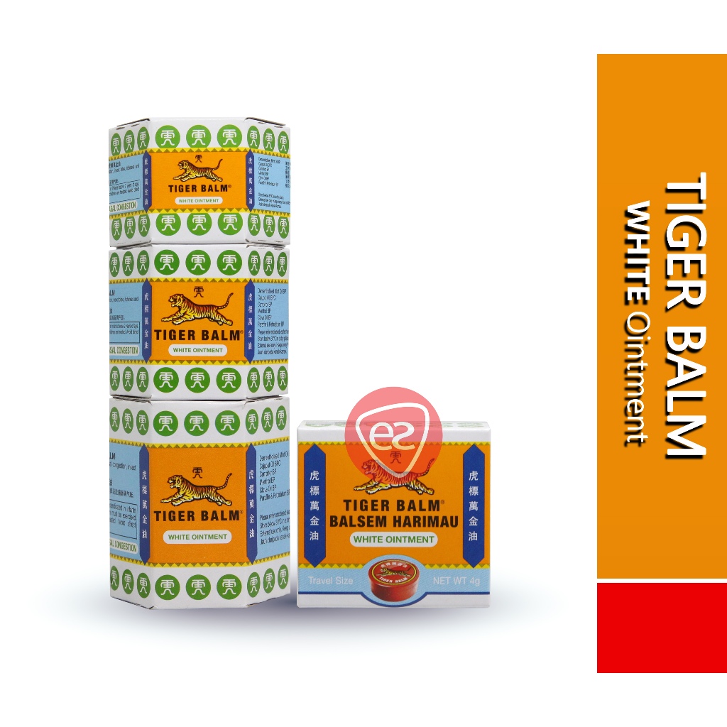 Tiger Balm White Ointment (Balsem Harimau Salap Putih) ( 4g / 10g / 19g ...