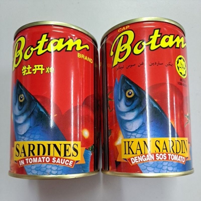 Botan Sardin in tomato sauce/牡丹沙丁鱼 (425g x 2) | Shopee Malaysia