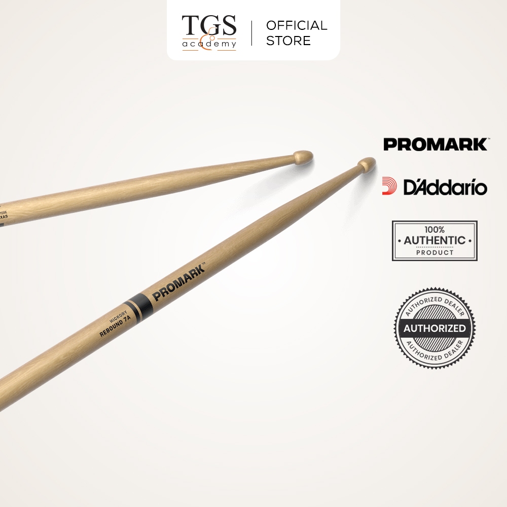ProMark RBH535AW REBOUND 7A Drumsticks - Lacquered Hickory (Acorn Wood Tip) | Shopee Malaysia