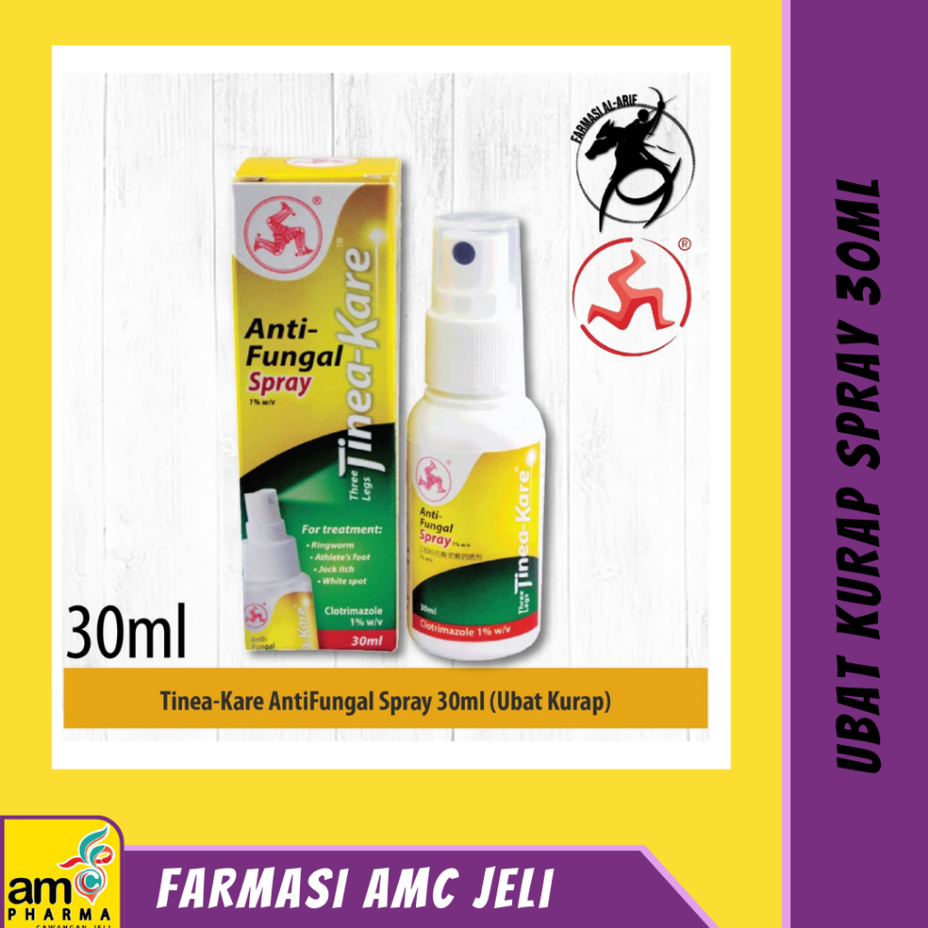 TINEA-KARE ANTI-FUNGAL SPRAY 30ML - rawatan kurap,kulat,kulat air,panau ...