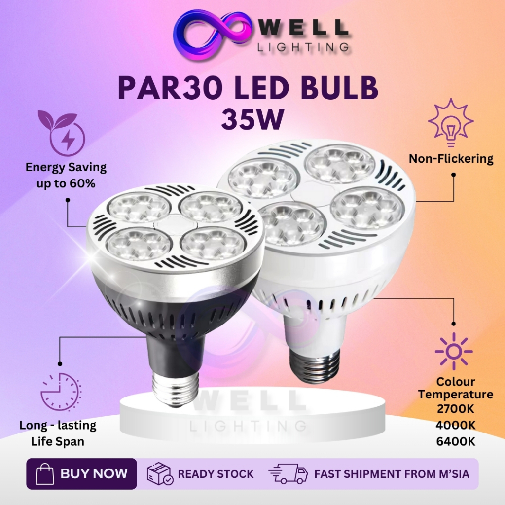 Mentol LED PAR30 Lampu Trek LED Bulb 35W Track Light Replaceable Bulb ...