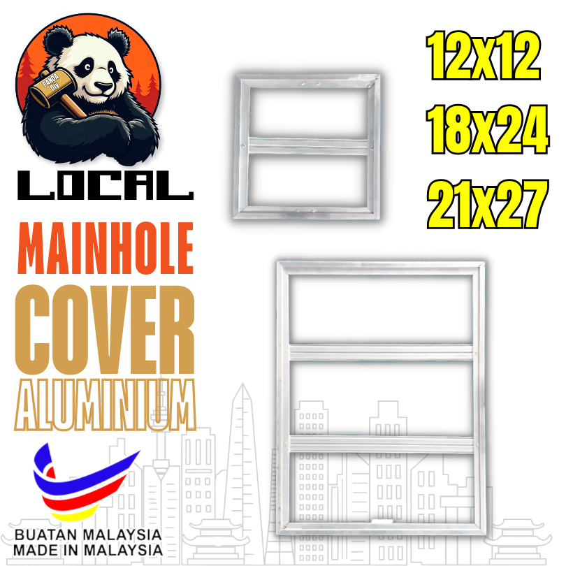🐼【LOCAL】anti rush Aluminium Manhole man hole / main hole MAINHOLE Cover ...