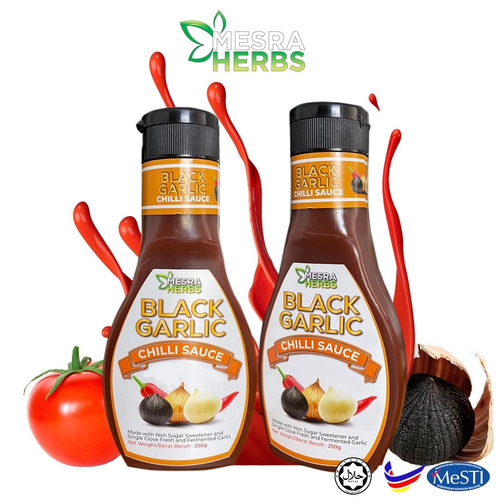 Mesra Herbs Black Garlic Chili Sauce Sos Bawang Putih Tunggal Hitam ...