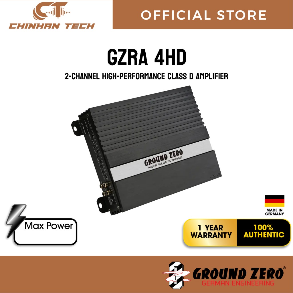 Ground Zero GZRA 4HD 4-channel high-performance class D amplifier ...