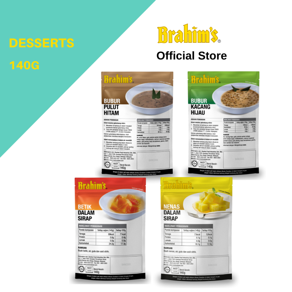 Brahim's Desserts 140g - Pemanis Mulut | Shopee Malaysia