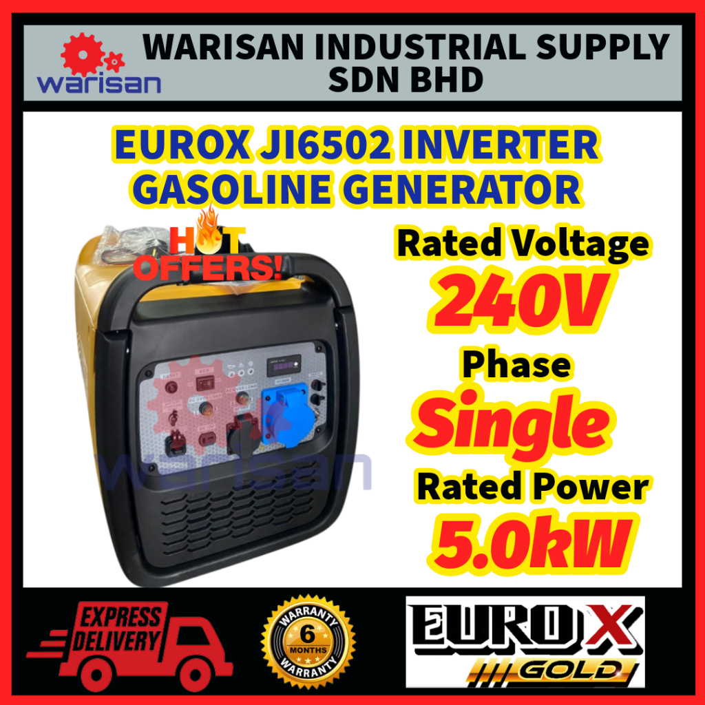 EUROX JI6502 Inverter 4-Stroke Gasoline Generator 5.0kW-Single Phase | Shopee Malaysia