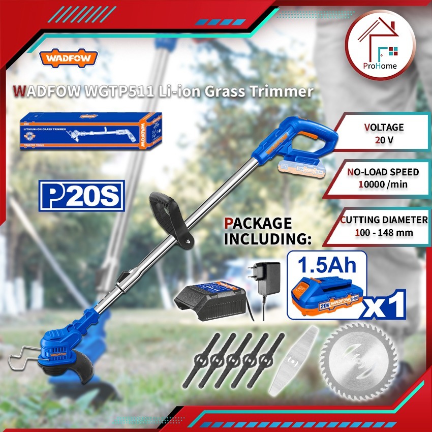 WADFOW Li-ion Grass Trimmer WGTP511/ Total TGTLI20018 20V Li-ion ...