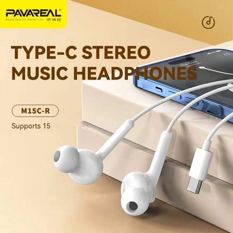 PAVAREAL M15C-R Type-C Full Compatible Digital Headset Super Bass HI-FI Music Earphone | Shopee ...