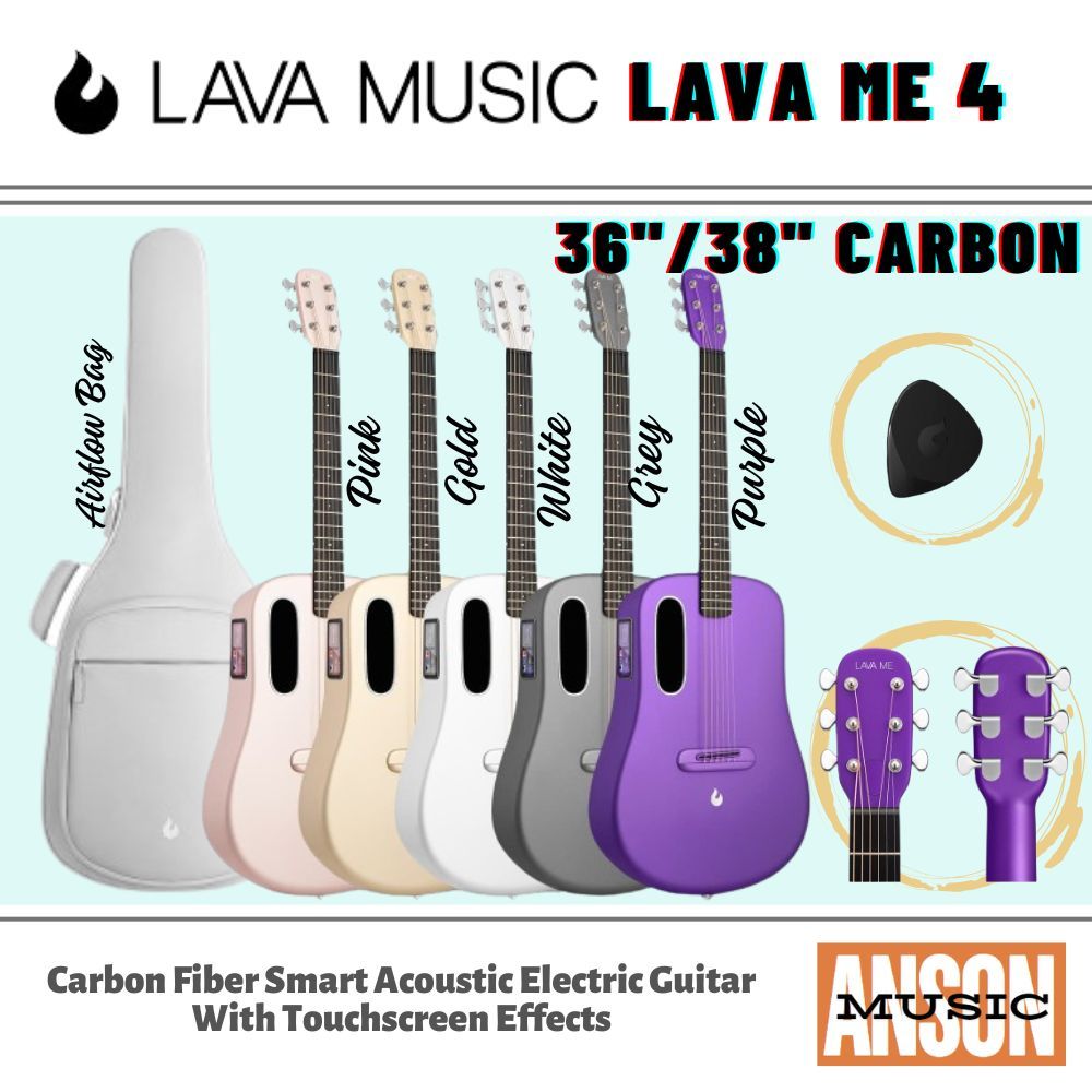 Lava Me 4 36“/ 38" Carbon Fiber Smart Acoustic Electric Guitar With ...