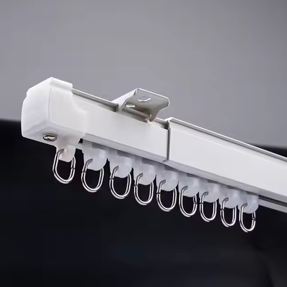 Ceiling and Wall Mount Adjustable Curtain Rail Track, Telescopic Track ...
