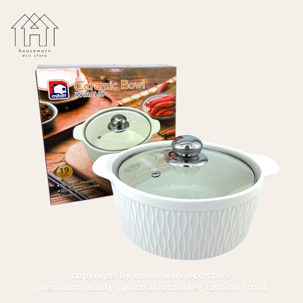 Ceramic Table Soup Pot With Lid & Handle/ Noodles Hot Pot Soup Bowl ...