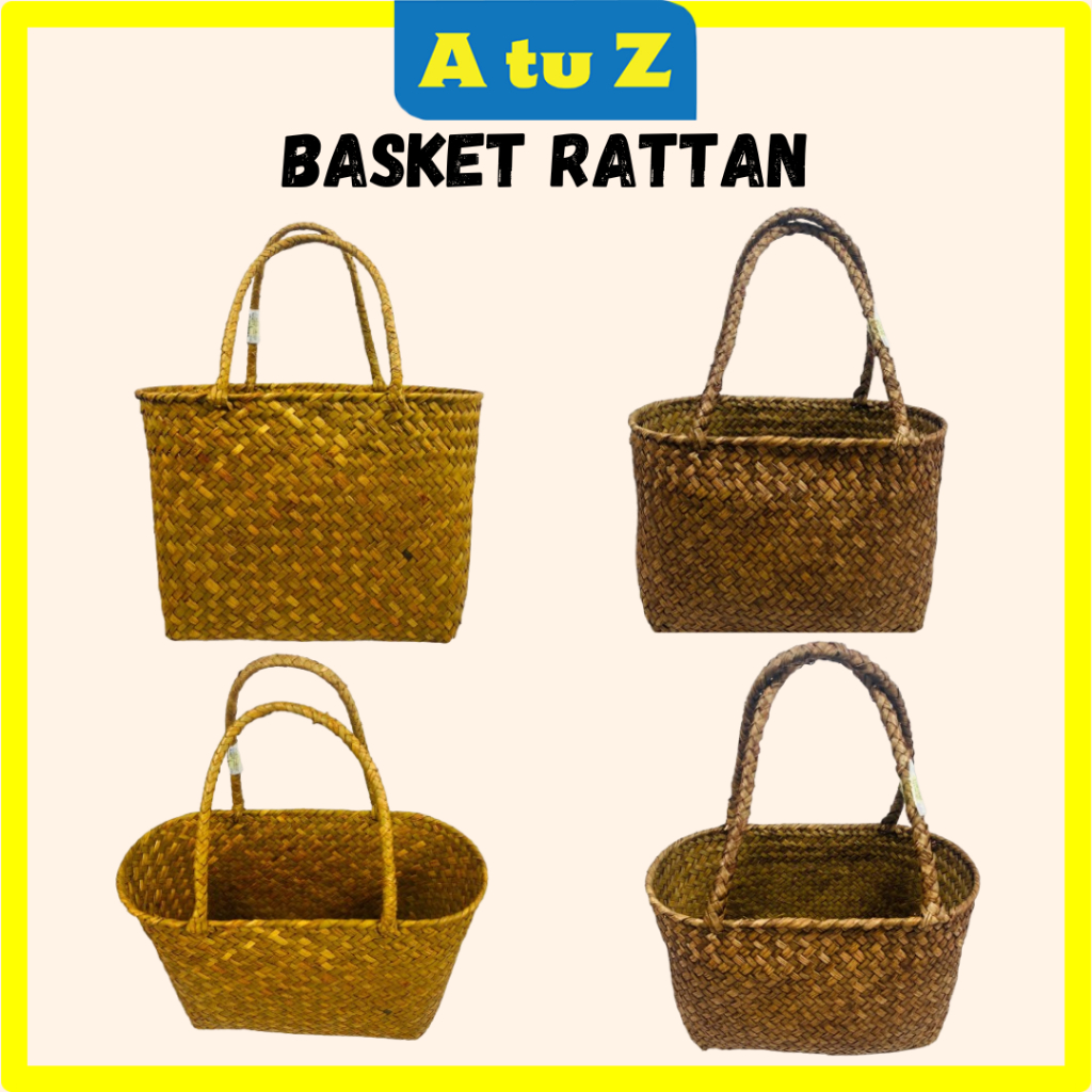 AtuZ [ReadyStock] Hari Raya Basket Bag Rattan /Rattan Basket Hamper ...