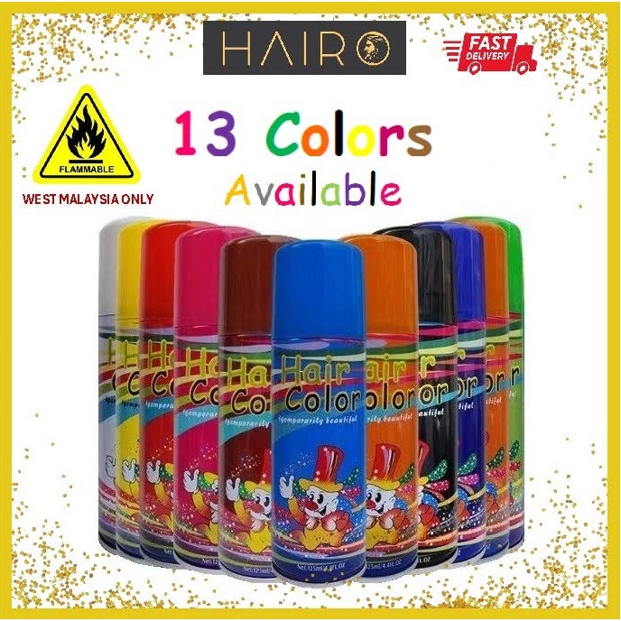 Leilu Hair Color Spray 125ml - Temporary Cosplay Hair Color Spray ...