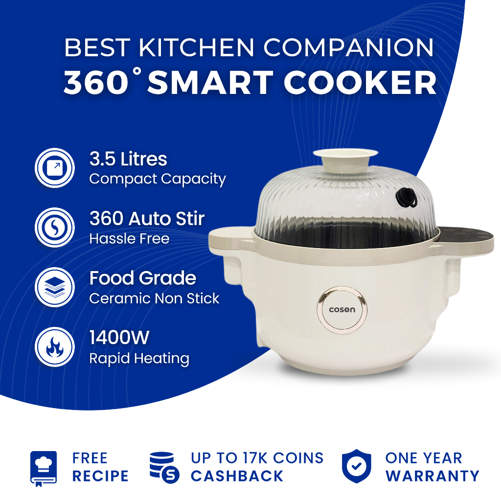 Cosen 360° Auto Stir Fry Smart Cooker | Deep Fry | Stew | Steam | Auto ...