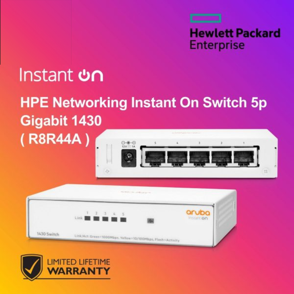 HPE Networking Instant On Switch 5p Gigabit 1430 ( R8R44A ) | Shopee ...