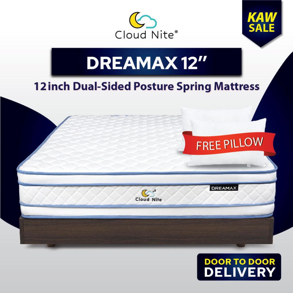 Cloud Nite Dreamax 12” Orthopedic Support Mattress Hotel Grade, Dual ...