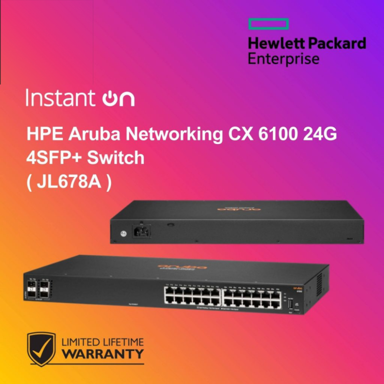HPE Aruba Networking CX 6100 24G 4SFP+ Switch ( JL678A ) | Shopee Malaysia