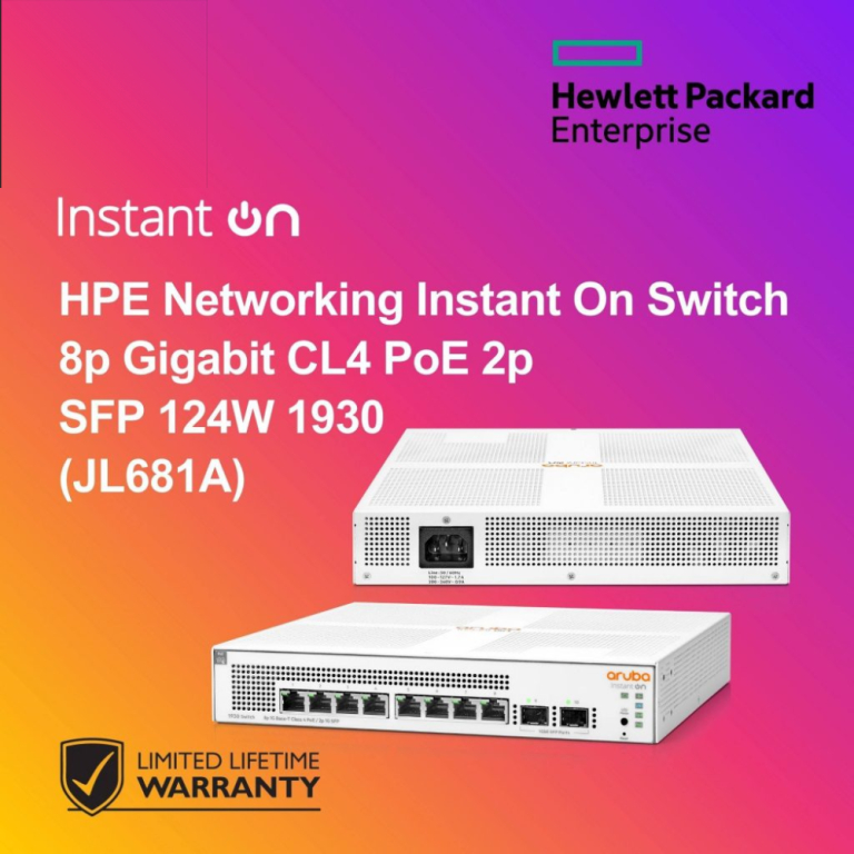 HPE Networking Instant On Switch 8p Gigabit CL4 PoE 2p SFP 124W 1930 (JL681A) | Shopee Malaysia