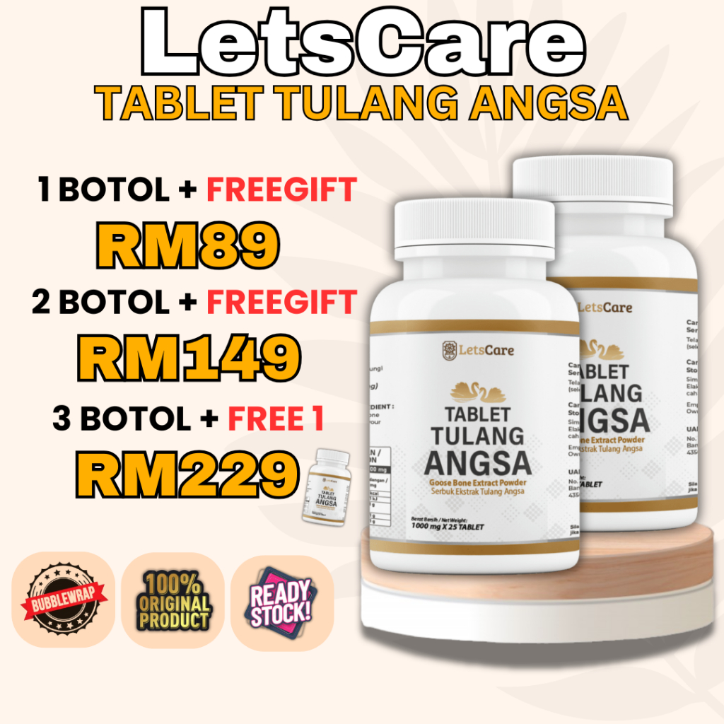 [100% ORIGINAL] LETSCARE TABLET TULANG ANGSA GOOSE BONE POWDER | Shopee ...