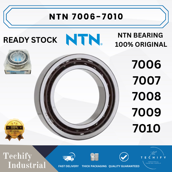 NTN 7006 7007 7008 7009 7010 Single Row Angular Contact Ball Bearing ...