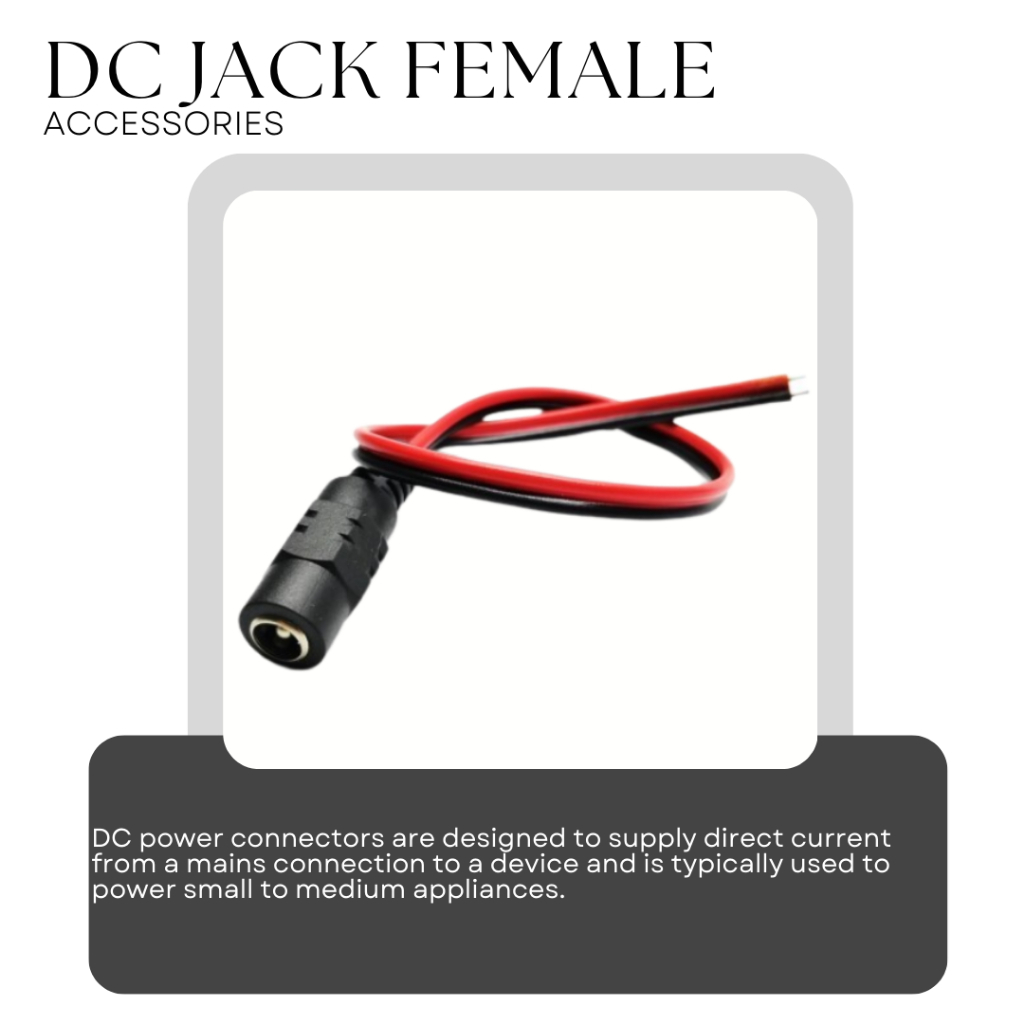 DAHUA Analog CCTV DC Jack Plug Female Power Socket Wire Jack CCTV Plug ...
