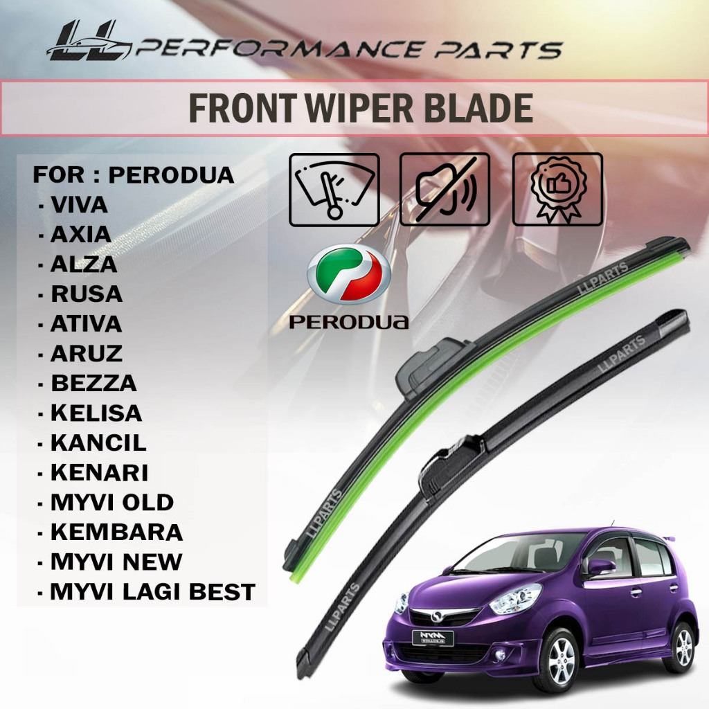 Front Wiper Blade Soft Rubber Perodua Myvi Viva Alza Axia Rusa Aruz ...