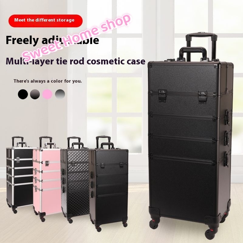 4In1 Portable Traveling Aluminum Professional Makeup Trolley Cart With ...