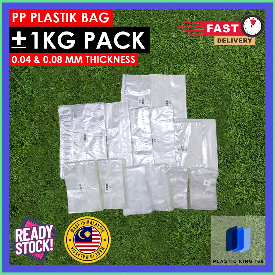 PP Plastic Plastik Transparent Clear Lutsinar Bag Be 1KG±/Pack (0.04mm ...