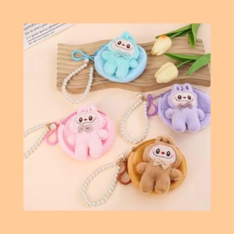 [Ready Stock] TECH99 Labubu Coin Bag Cartoon Candy Color Plush Labubu ...