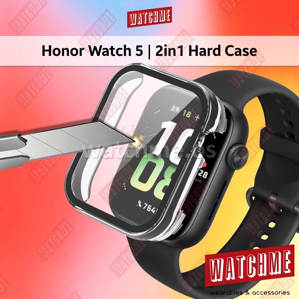 Honor Watch 5 Protector Case, 2in1 Hard Casing With Screen PC Glass ...