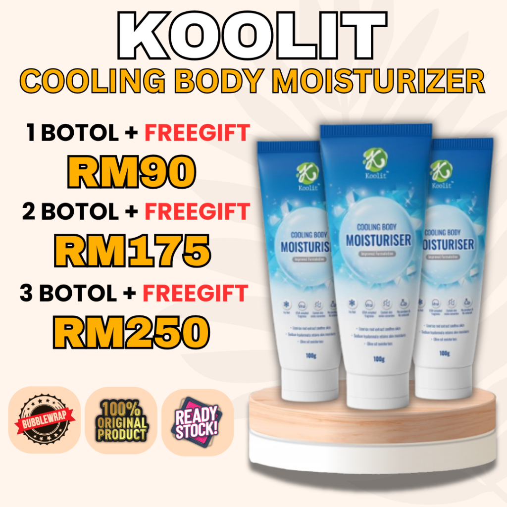 [100% ORIGINAL] KOOLIT COOLING BODY MOISTURISER (NEW PACKAGING)100ML ...