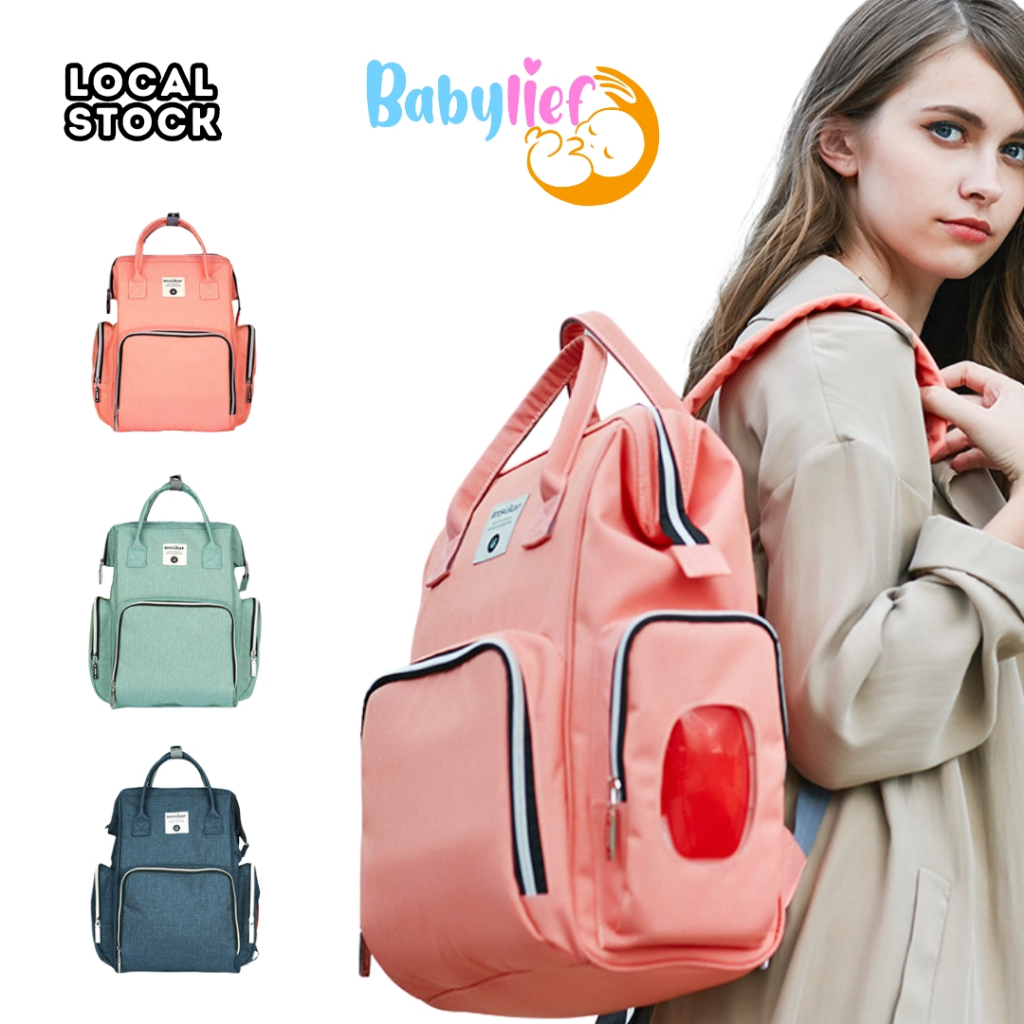 Babylief Stylish Waterproof Diaper Backpack – Multi-Functional, Large ...