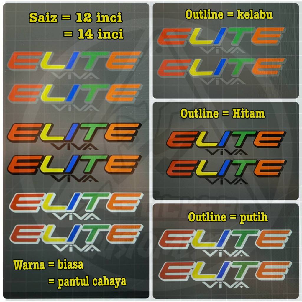 Sticker pintu = VIVA ELITE ( 1PASANG ) | Shopee Malaysia