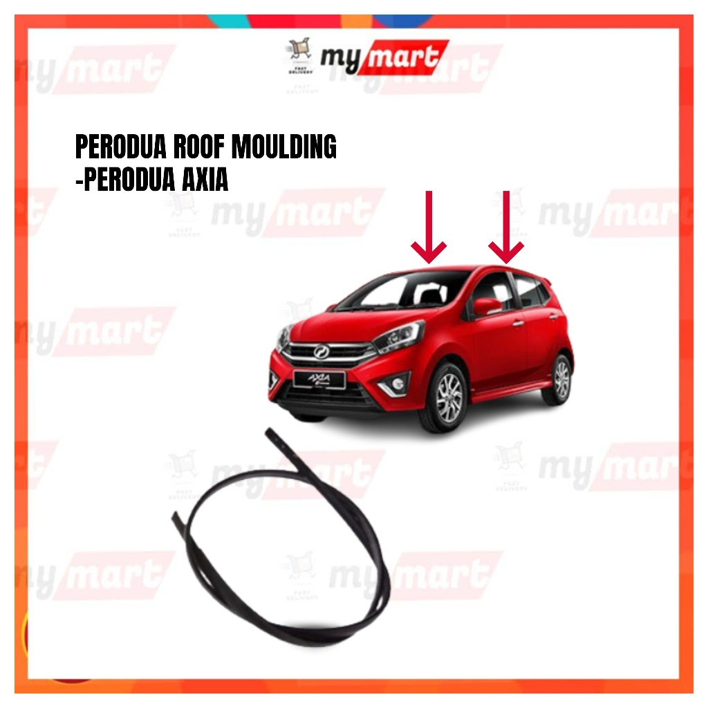 PERODUA AXIA ROOF MOULDING LINING RUBBER OUTER STRIP GETAH LUAR BUMBUNG ...